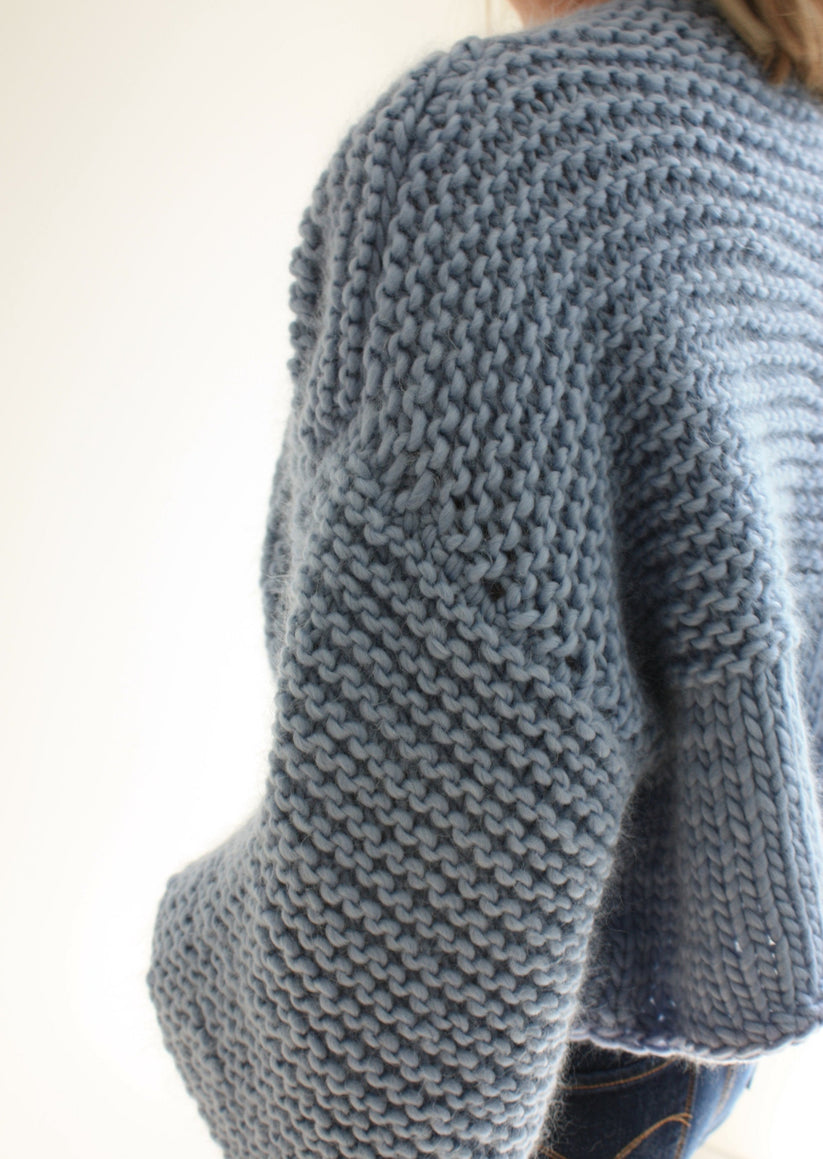 Easy Knitting Pattern - Carla Chunky Knit Cropped Cardigan Pattern ...
