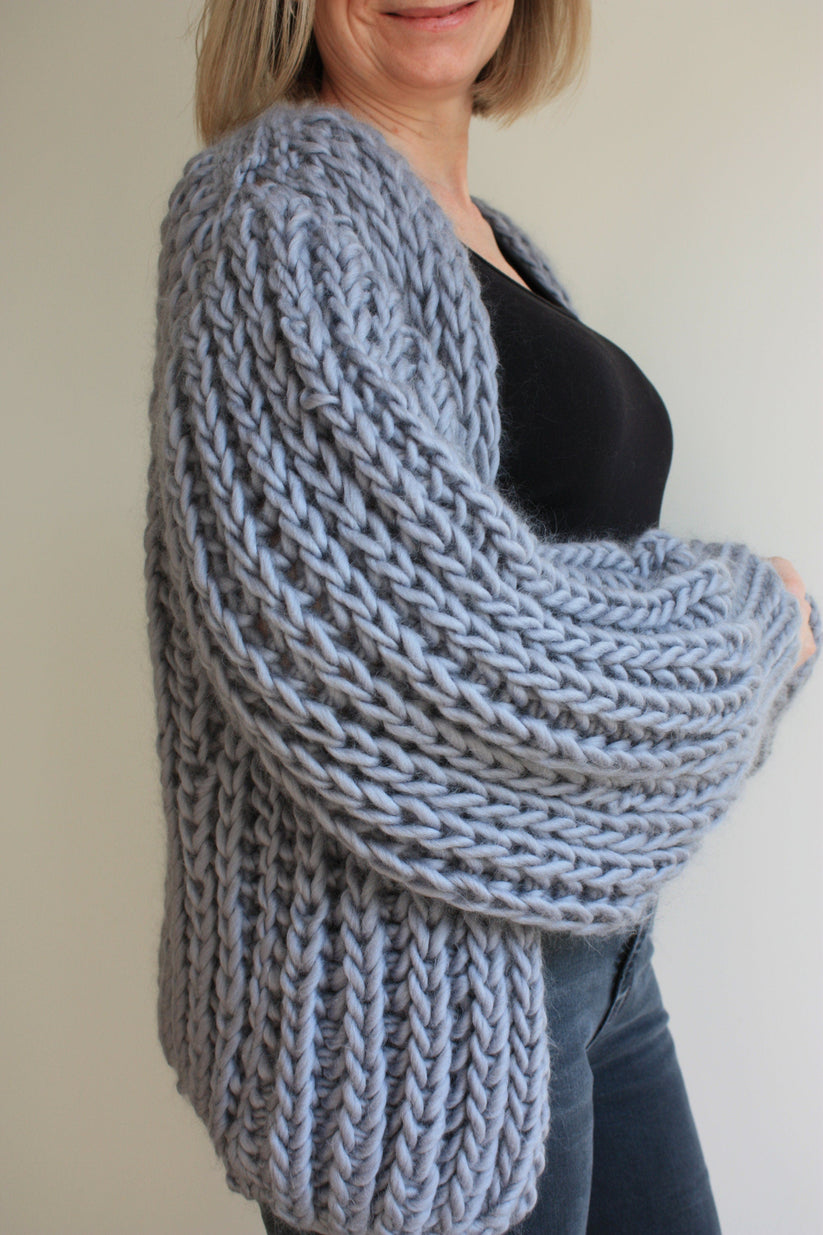 Easy Knitting Pattern - Oversized Chunky Knit Cardigan | The Portland ...